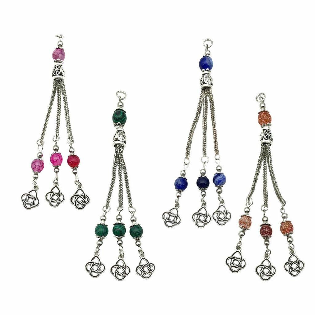 Ручные кисточки для ручных килограмм с простыми сплавными материалами и уникальными этническими дизайнами для украшения моды, Набор B