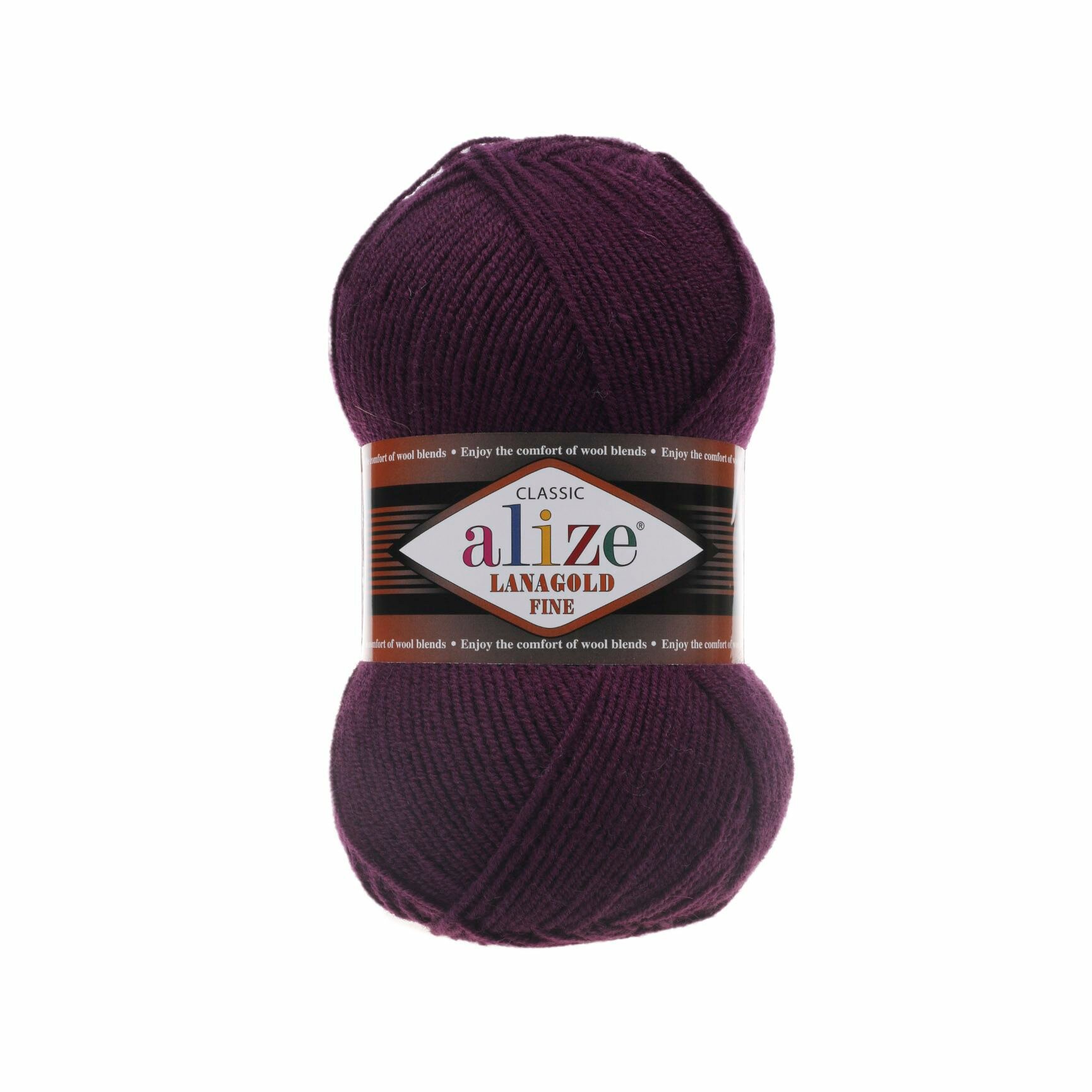 Пряжа Alize Lanagold Fine 111 фиолетовый (5 мотков по 100г/390м)