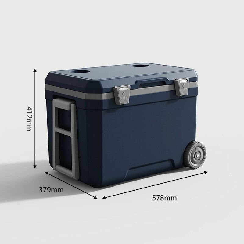 Транспортный холодильник 45L с колесами для пикников и кемпинга