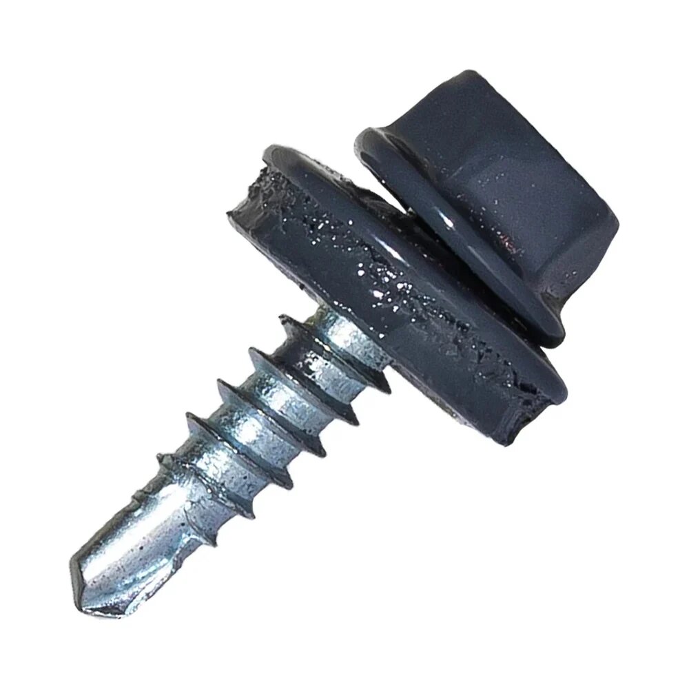 ЦММ Саморез кровельный по дереву 4,8x35 RAL 7024 (200 шт) премиум 0Т-00012405