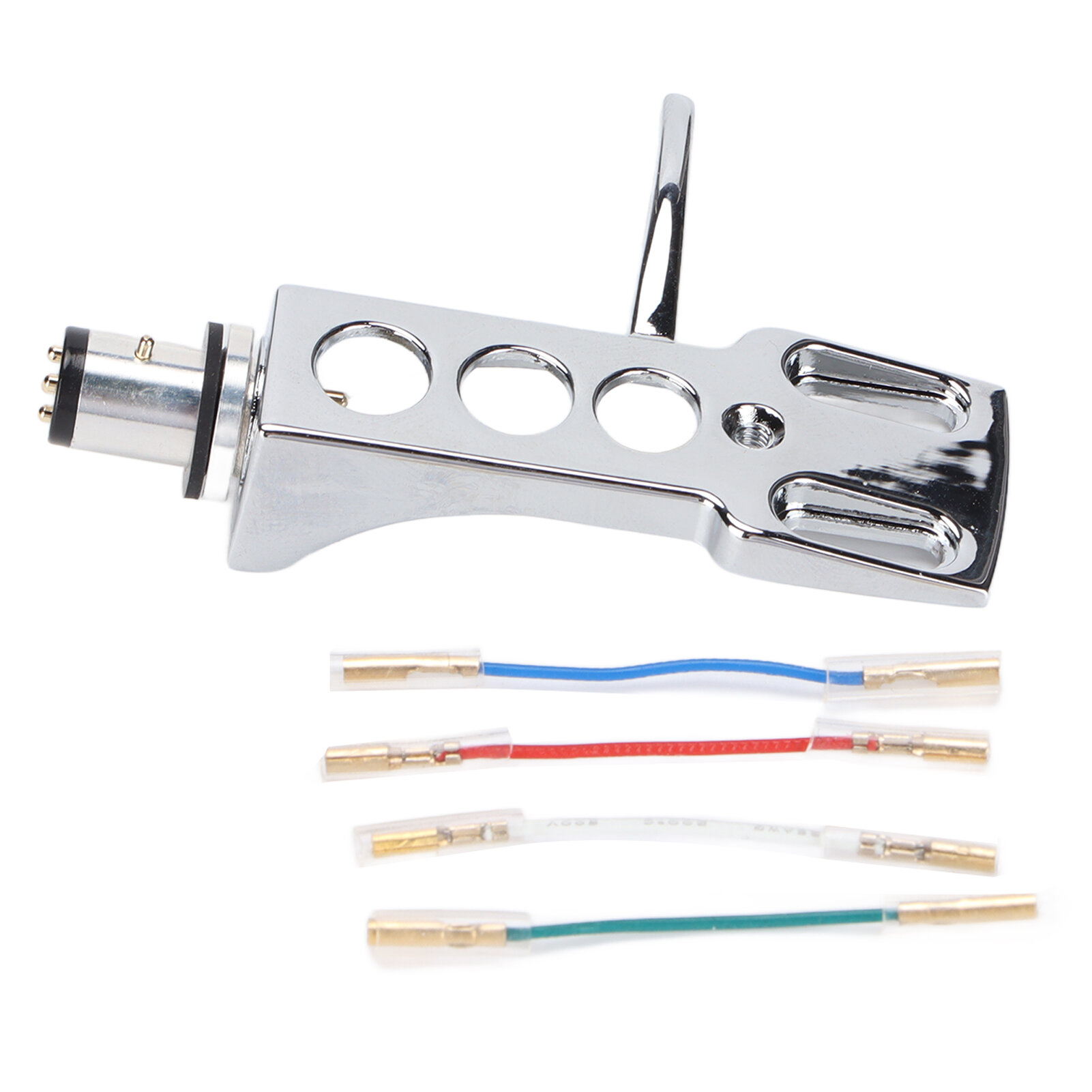 Замена корпуса головки фонокорректора из цинкового сплава для проигрывателей виниловых пластинок, совместима с картриджем LP-тонарма, провода для легкой установки включены в комплект