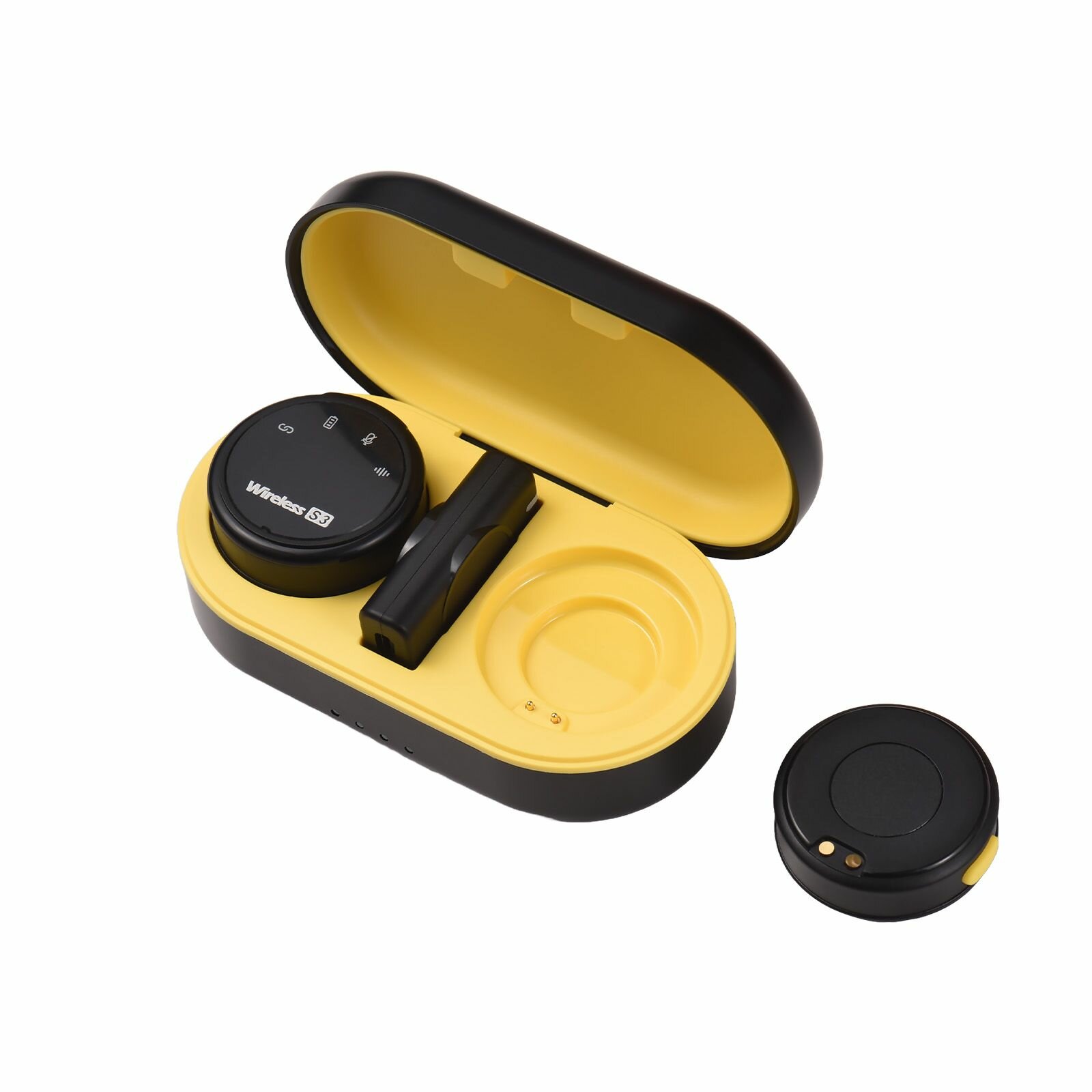 Беспроводной петличный микрофон с двумя микрофонами, магнитное крепление, шумоподавление, использование Type-C, для мобильного стриминга и записи на открытом воздухе