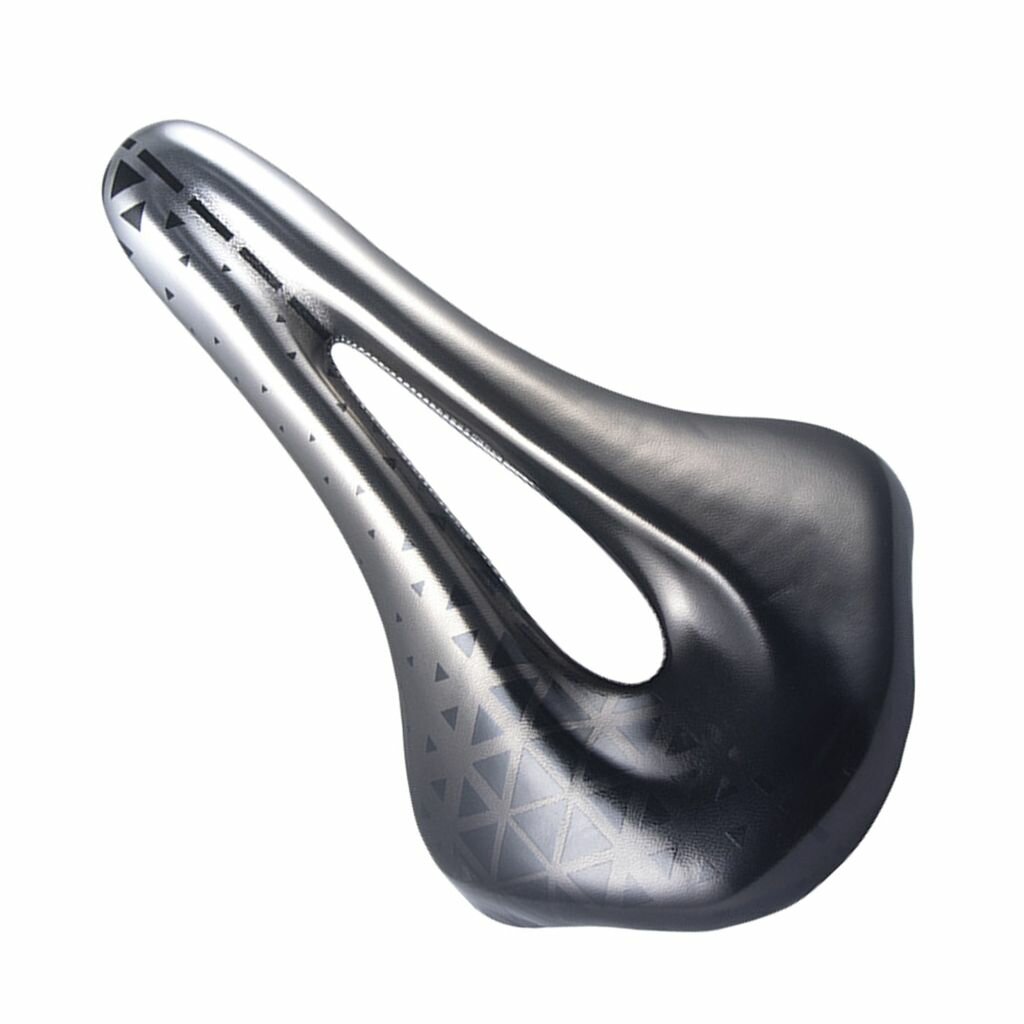 Велосипедное седло, Седло для велосипеда шоссейного и горного - черно-серебристое