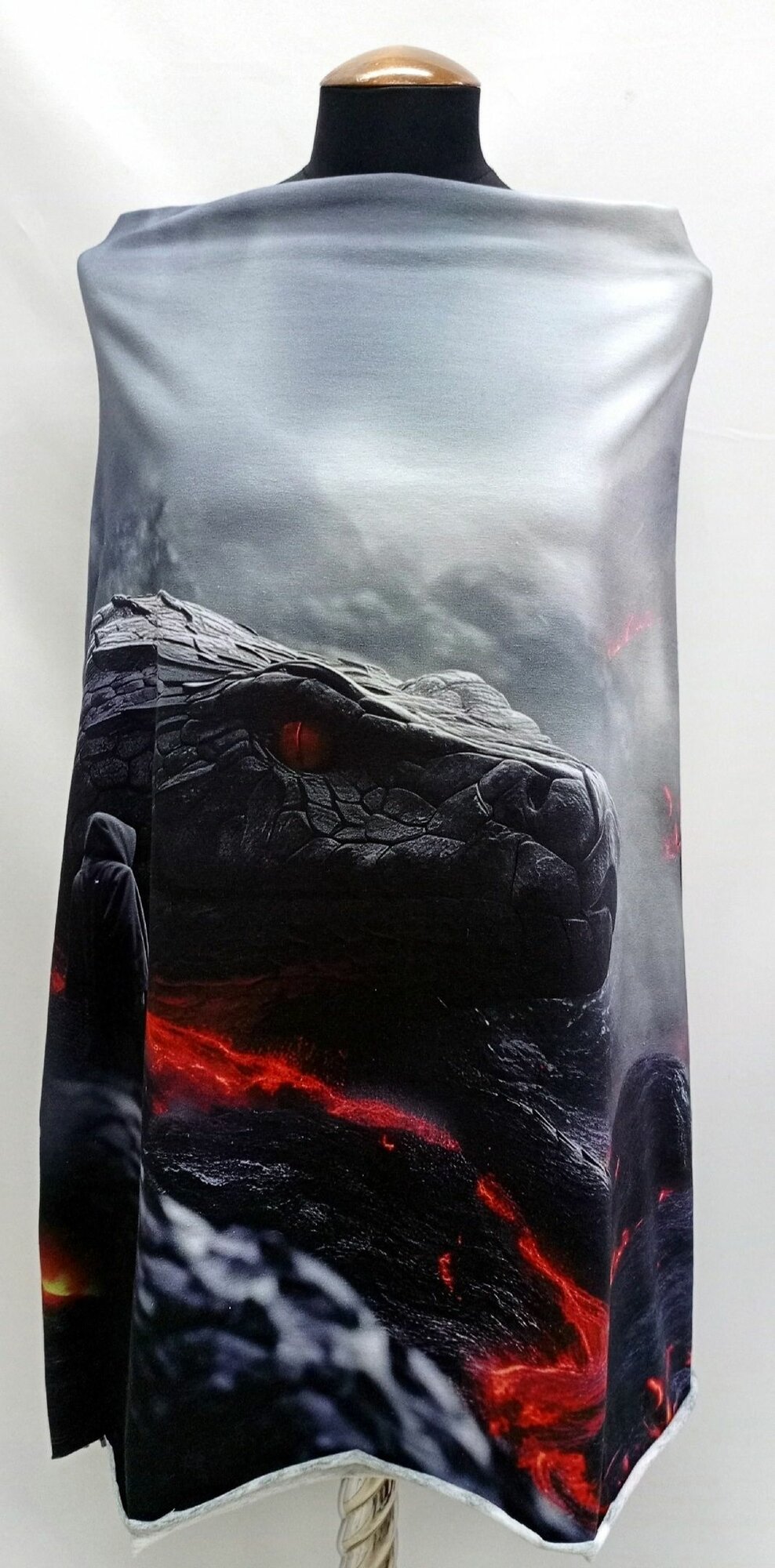 Трикотаж кулирка с лайкрой купон "Змей", ткань для шитья, 79*180