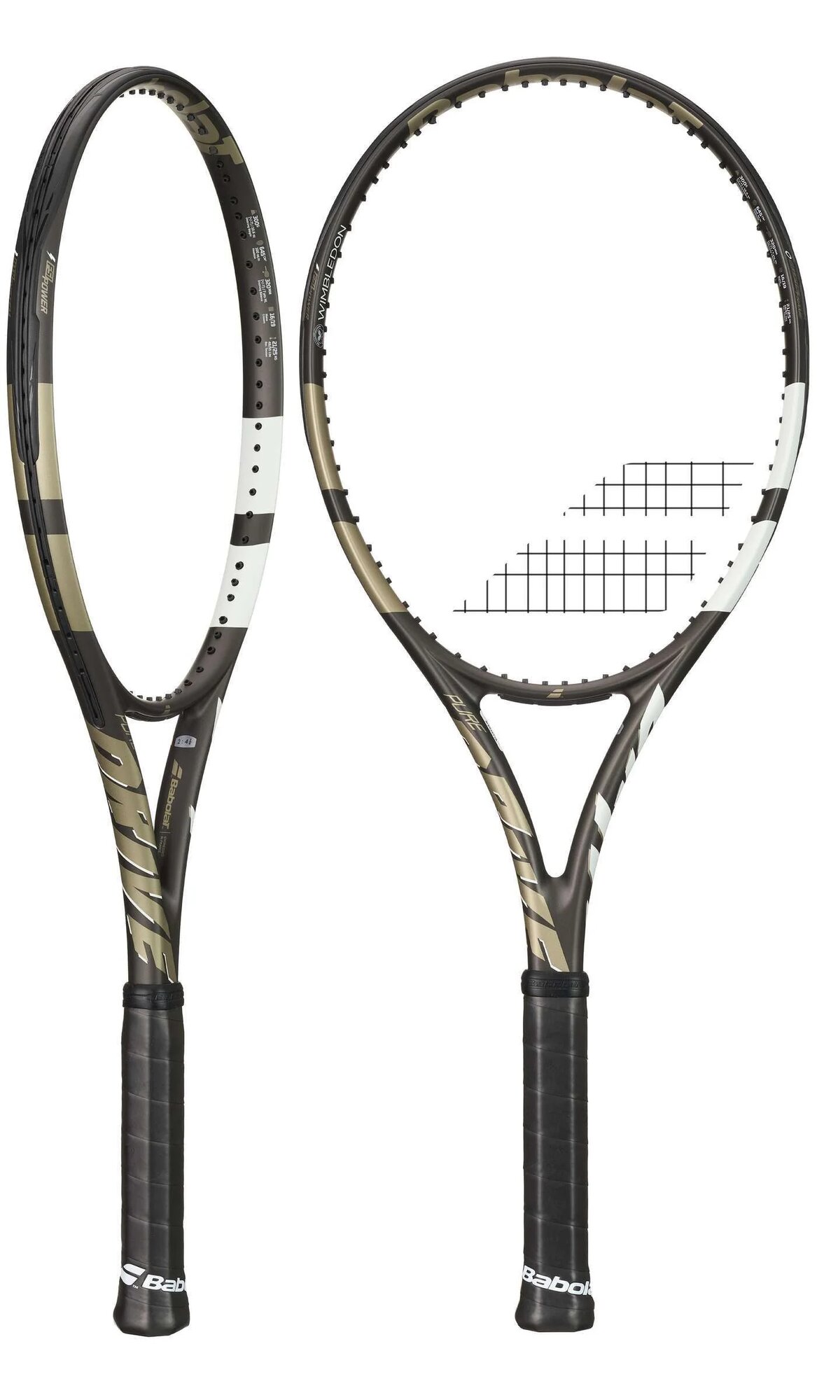 Теннисная ракетка Babolat Pure Drive Wimbledon 2025 (300г) ручка 3