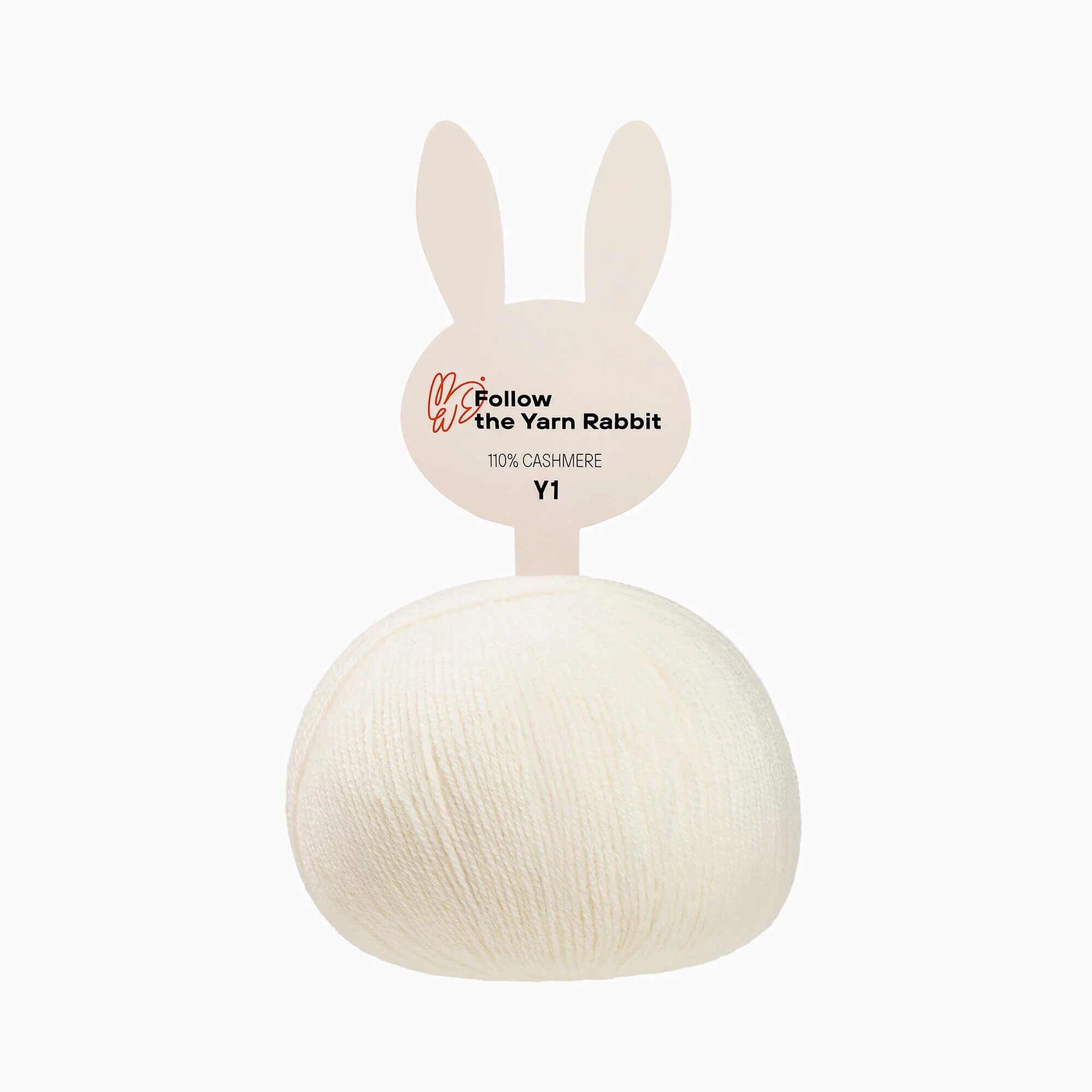Кашемир 100% Y1 Marshmallow White 210 м / 50 гр FOLLOW THE YARN RABBIT