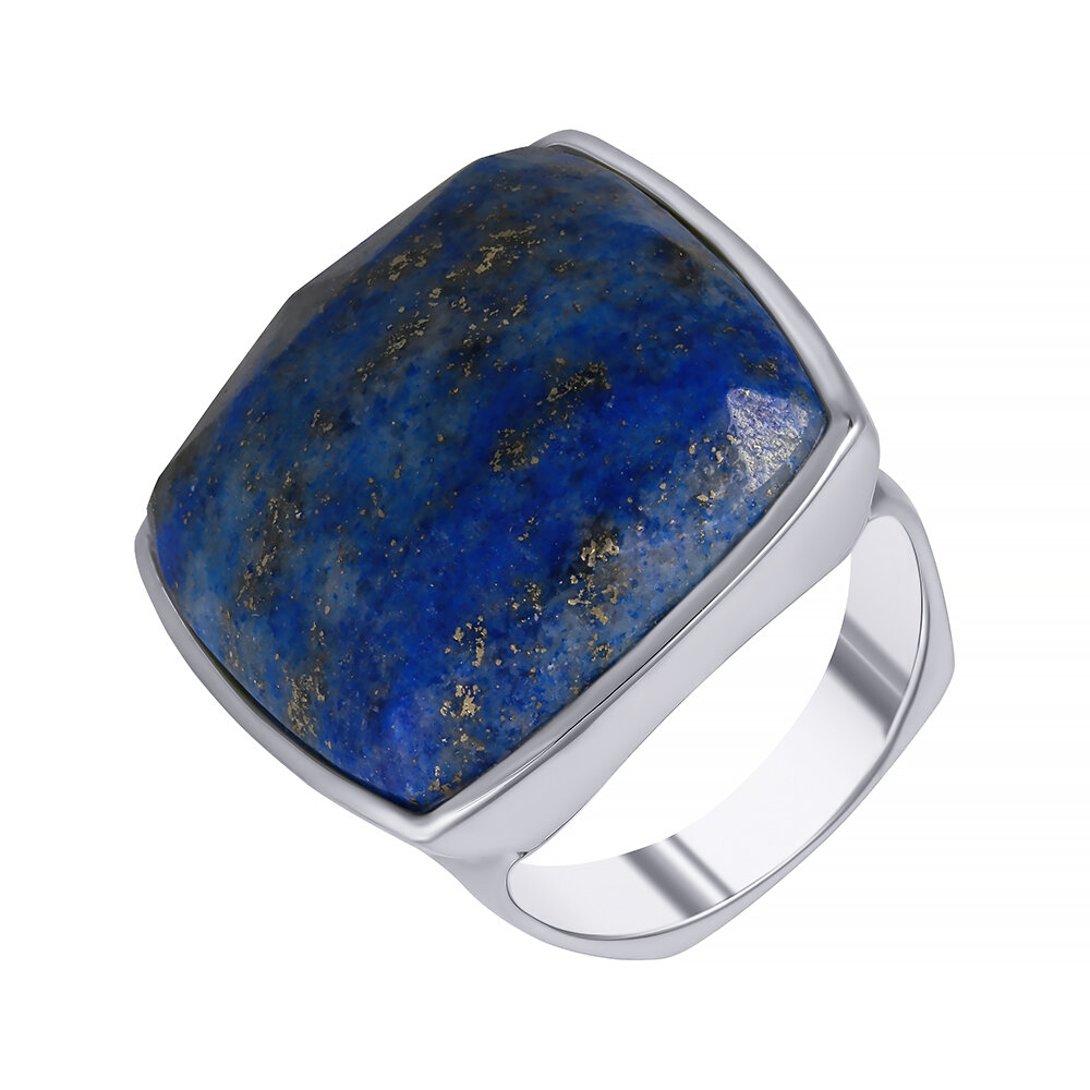 Кольцо, серебро, 925 проба, лазурит