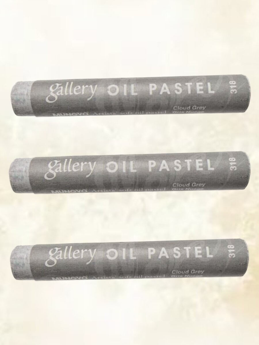 Пастель масляная мягкая профессиональная MUNGYO Gallery Серый Облачный №318 (3шт)