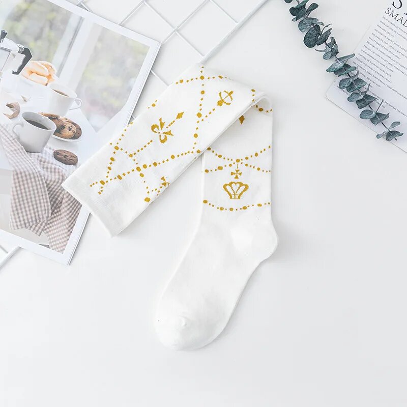 Лолита хлопковые чулки с бантом style 7