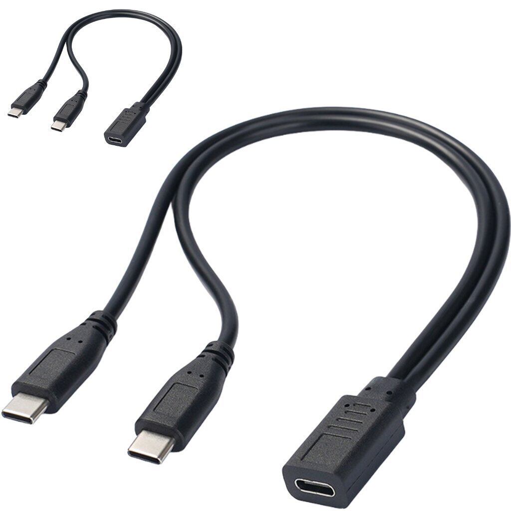 Кабель USB C Male to Double USB C Female Splitter Кабель USB Splitter Y Двойной