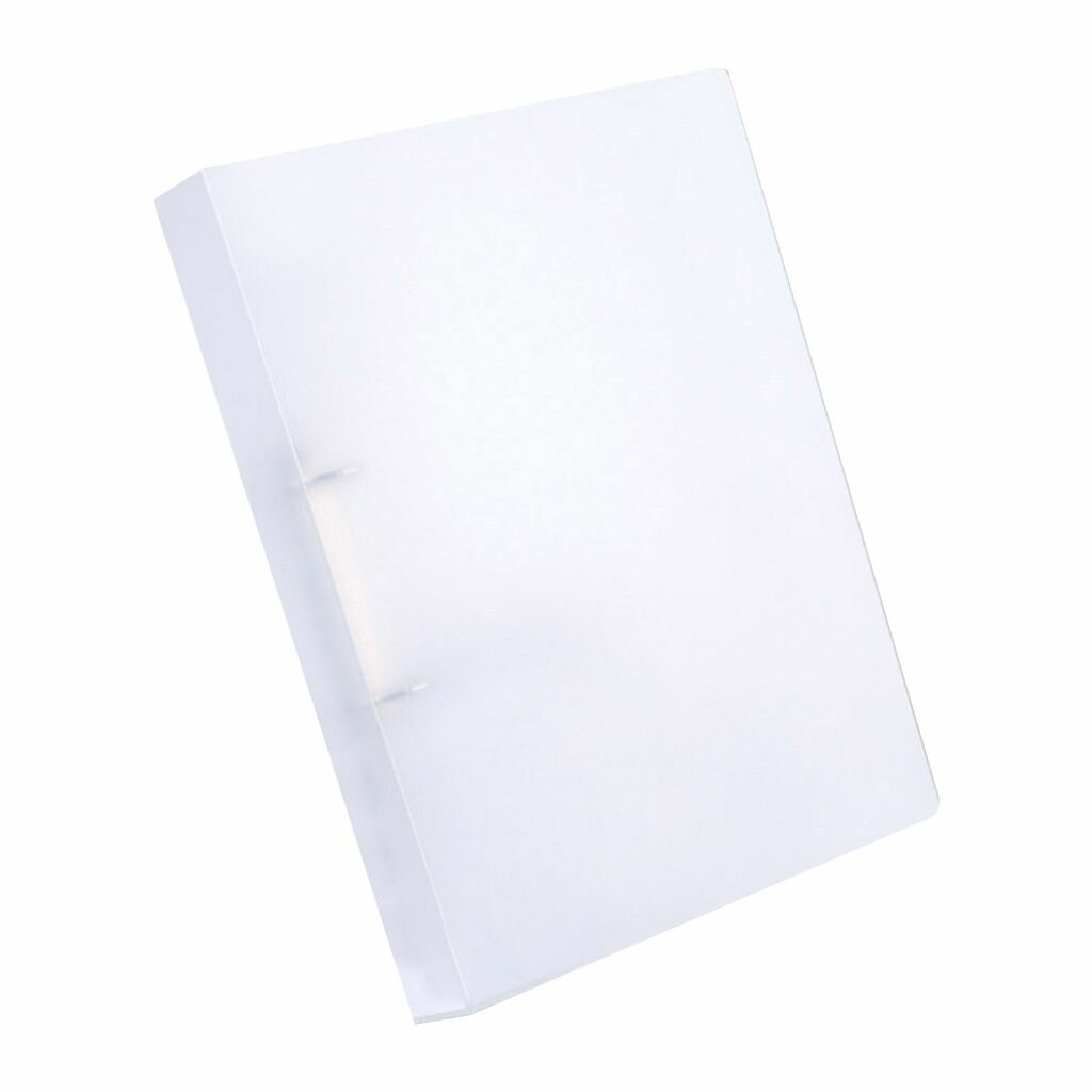 Папка D-типа с прозрачным переплетом формата А4-белая-2 отверстия