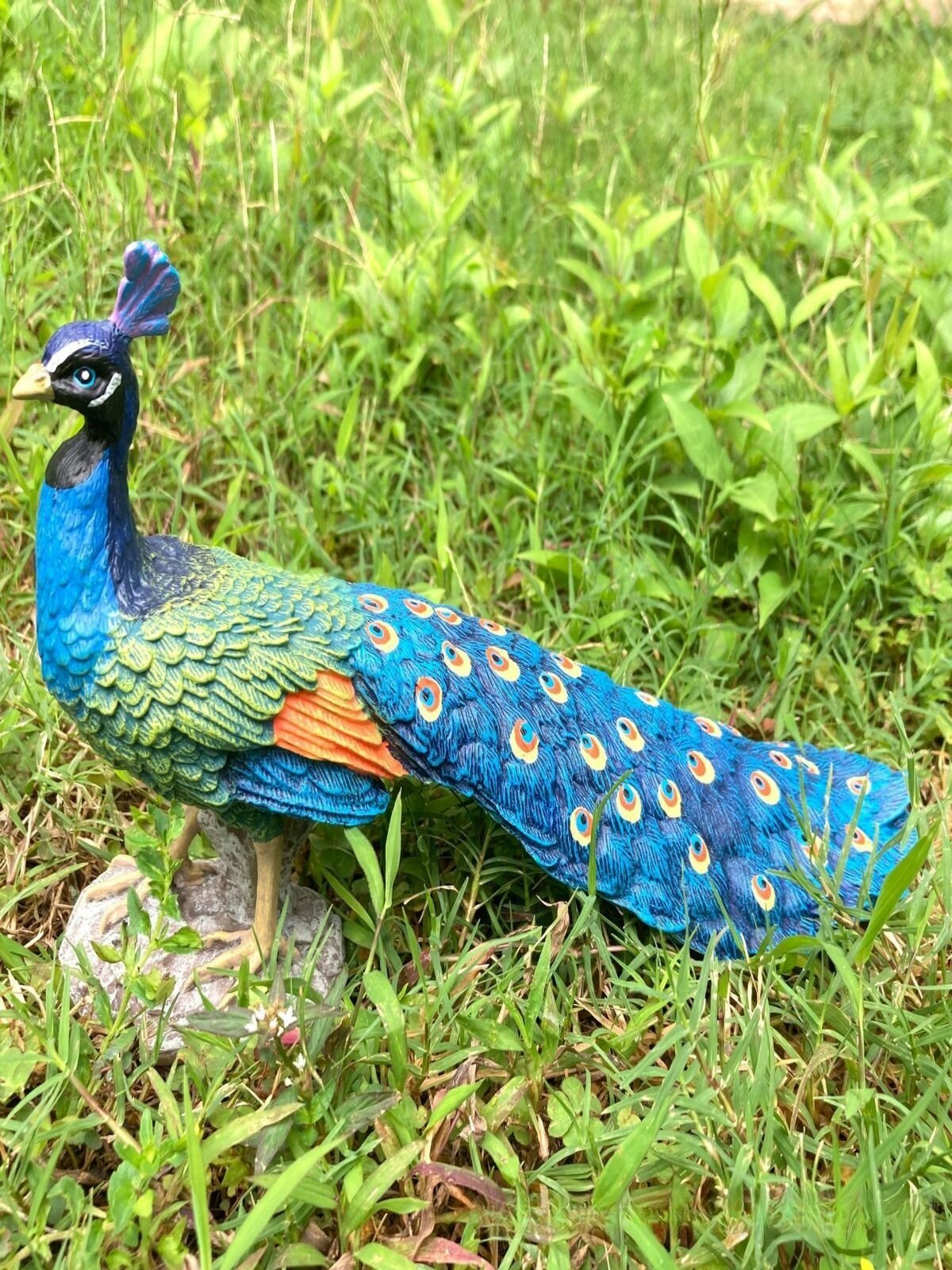 Фигурка садовая, павлина 26x7.7x14.2 cm