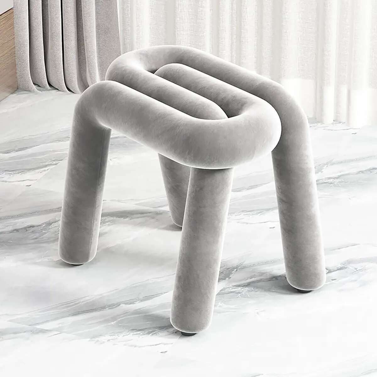 Табурет дизайнерский в стиле BOLD STOOL by Big Game (цвет серый)