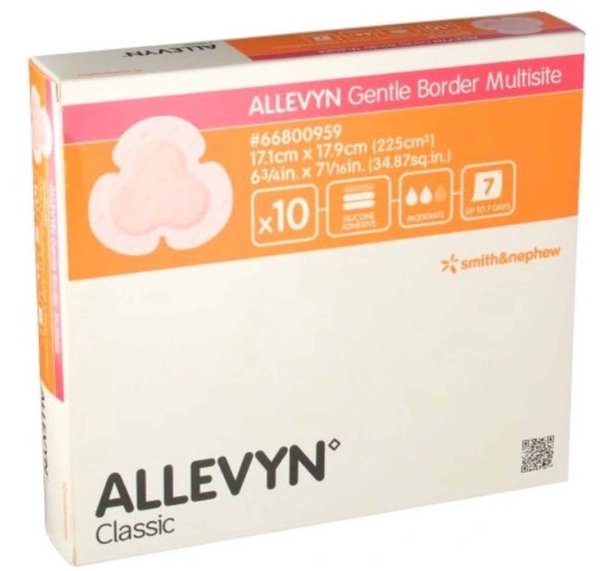 Пластырь Smith & Nephew ALLEVYN Gentle Border Multisite 17,1 x 17,9 см 10 шт.