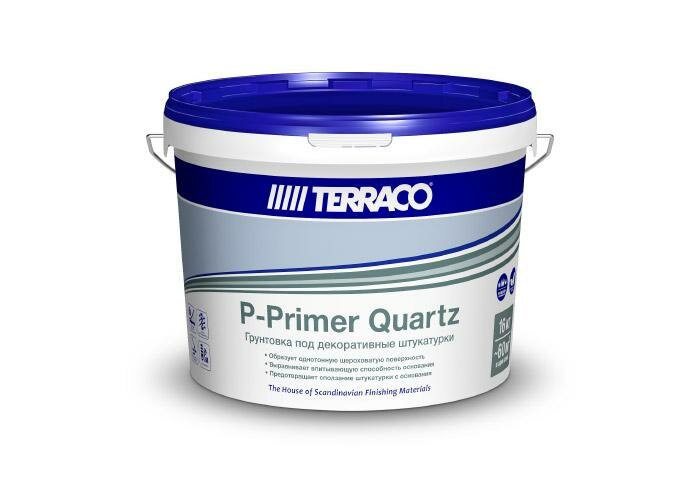 Кварц-Грунт Terraco P-Primer Quartz 16кг цвет 198-6, Адгезионный под Декоративные Штукатурки / Террако.