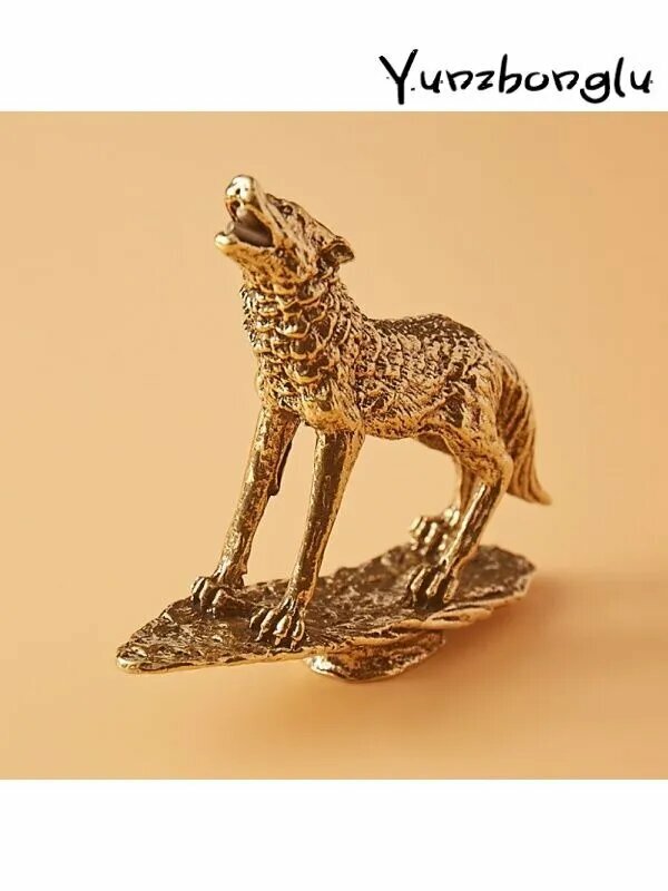 Yunzhonglu статуя волка, медная статуя, изделие декоративного искусства