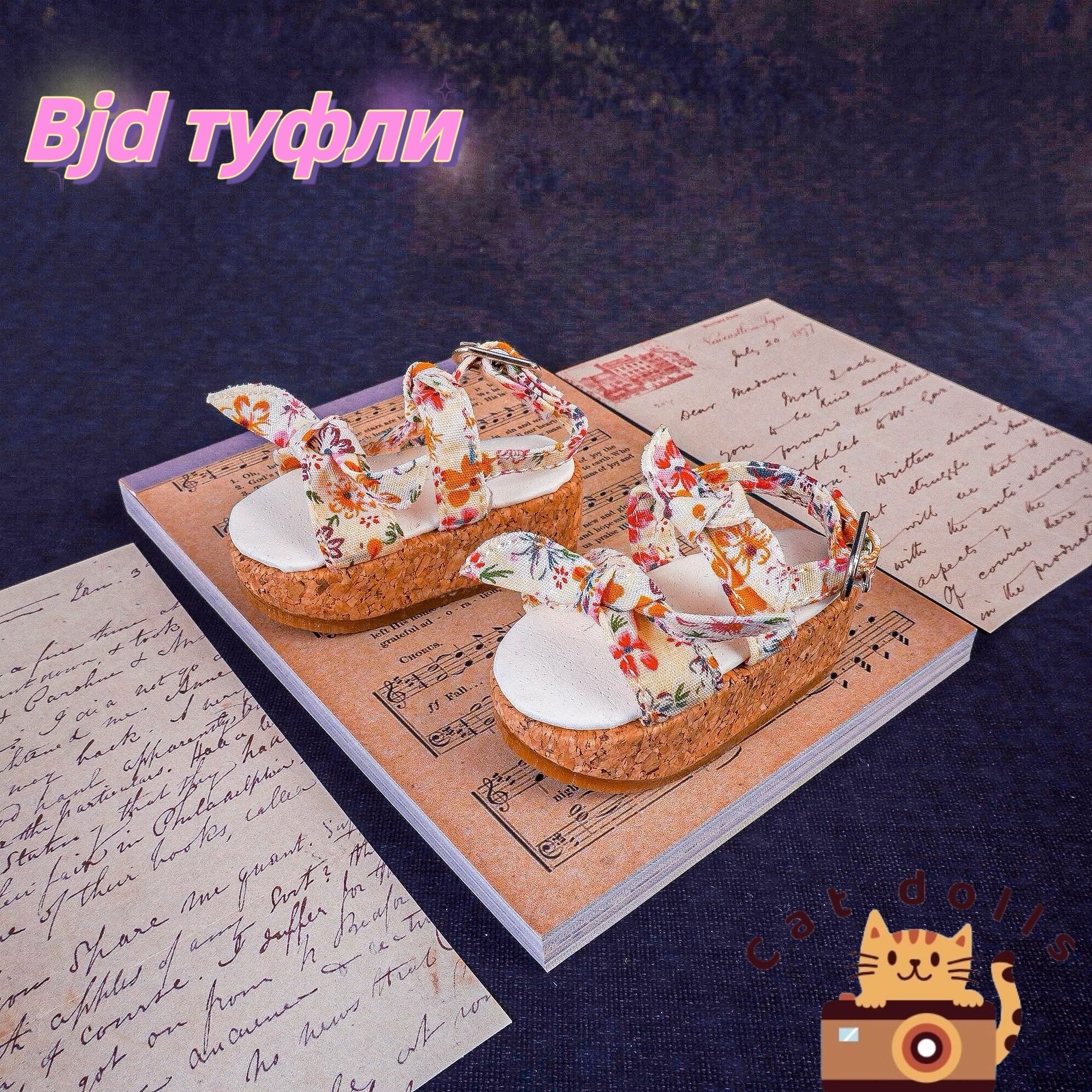 Одна пара 1/3 1/4 BJD кукол, Сандалии на толстой подошве, Аксессуары к кукольным туфлям