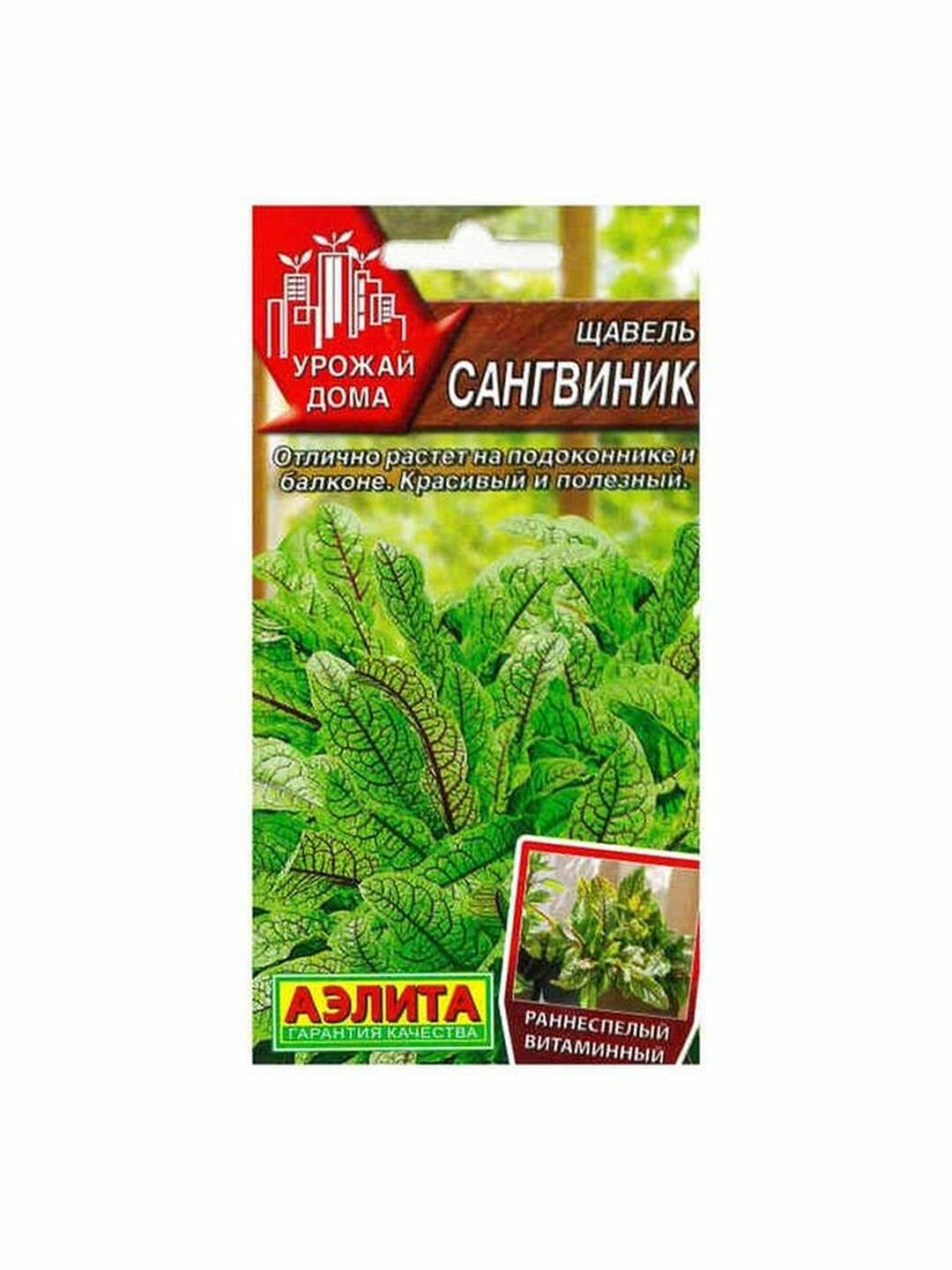 Семена Щавель Сангвиник, раннеспелый, Аэлита, 1 пачка - 0.05г семян