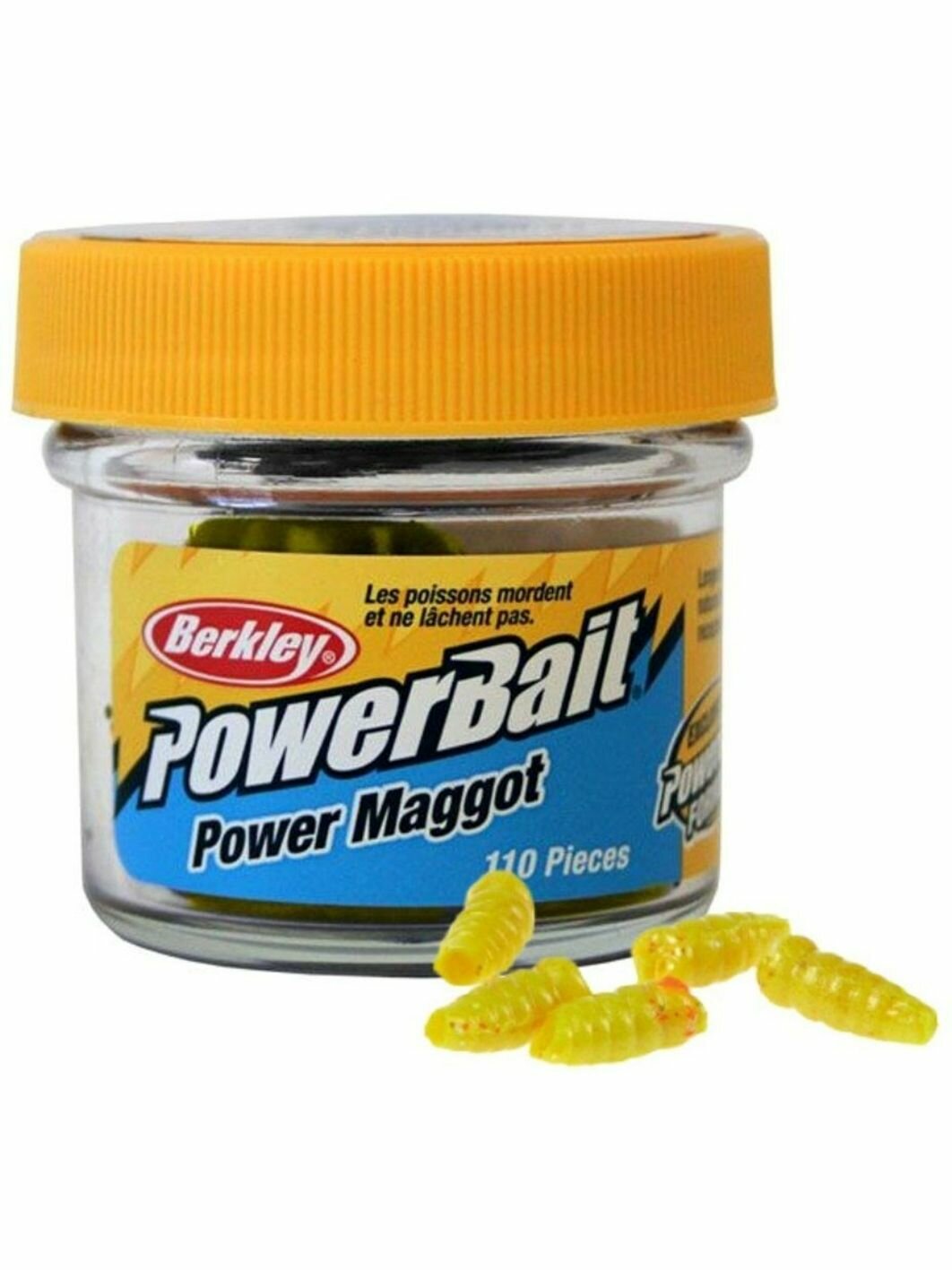 Приманка мягкая Berkley Powerbait Micro Power Maggots 1cm (110шт) Yellow
