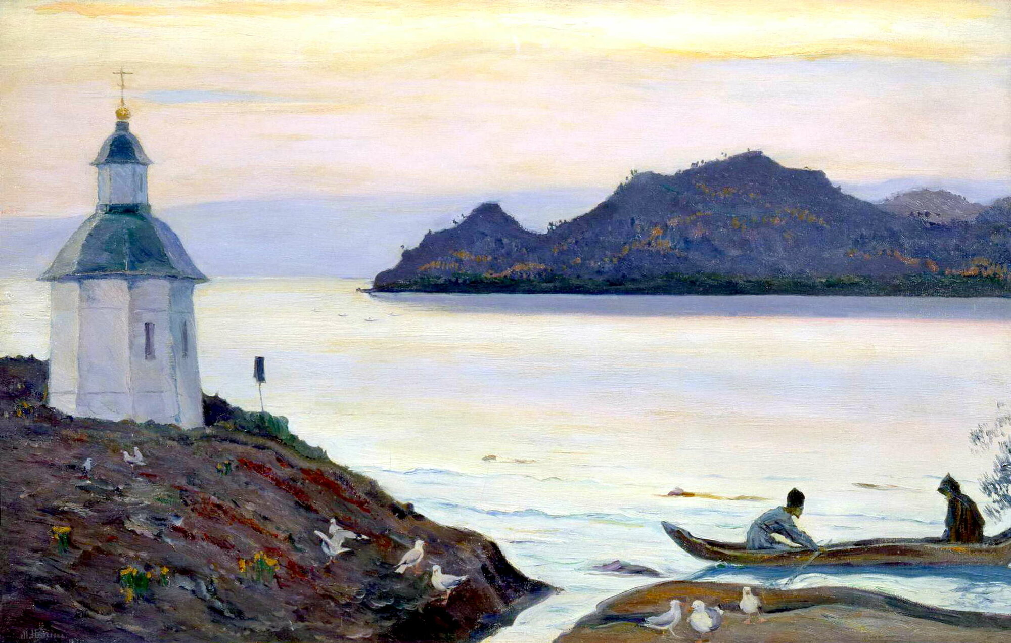 Картина Нестерова Михаила Соловки 80х51 см