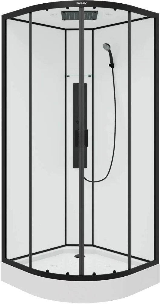 Душевая кабина Parly Ami 90x90, профиль черный