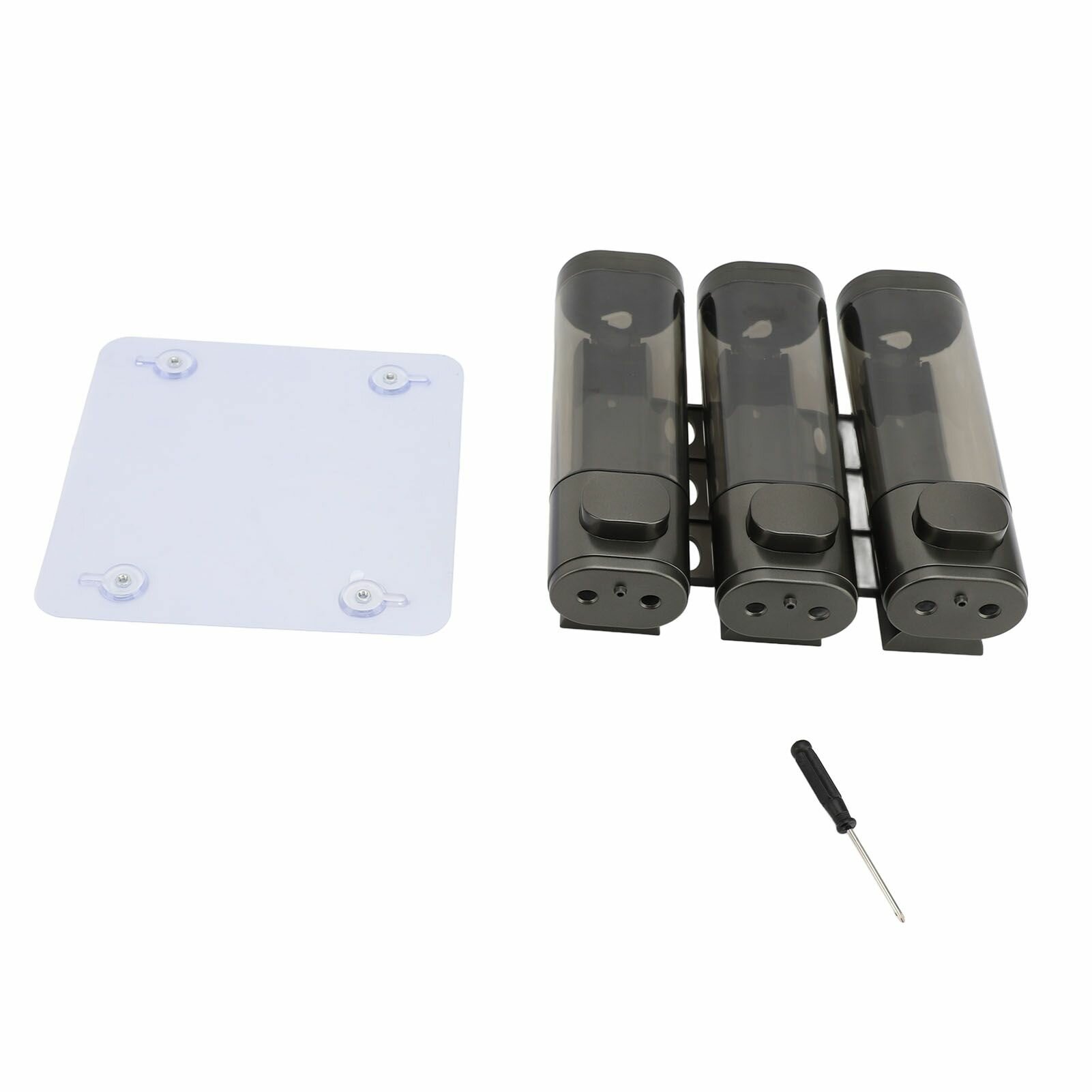 3 в 1 300 мл Пресс-диспенсер для жидкого мыла настенный держатель для ванной комнаты, душа, шампуня, кондиционера для волос, контейнер серый