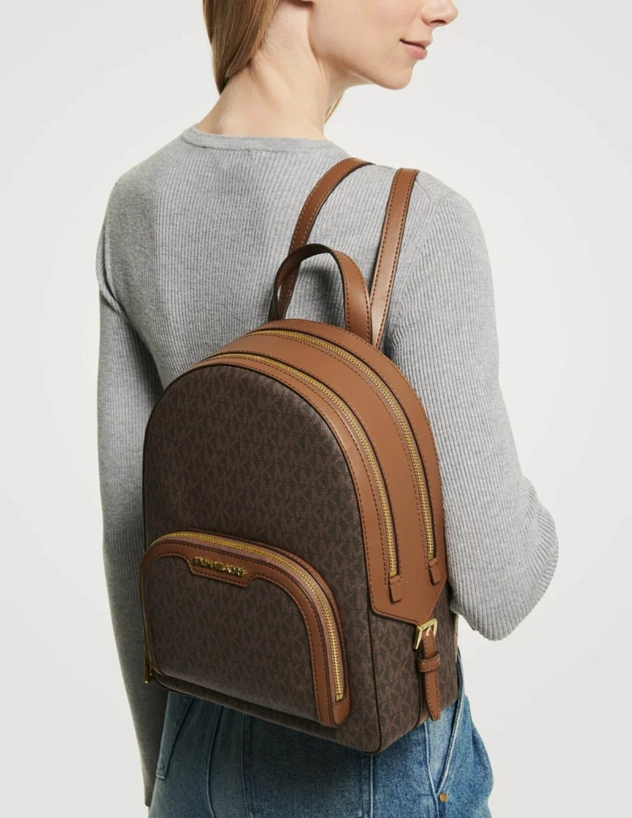 Рюкзак Michael Kors Jaycee Medium Logo Backpack Brown