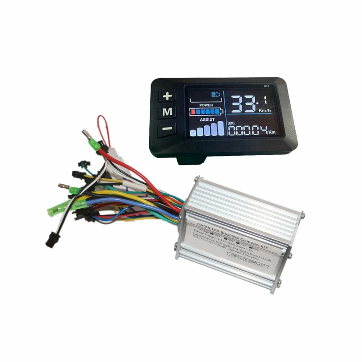 36V 48V 52V 60V 350W 18A Контроллер двигателя Контроллер электрического велосипеда SM Разъем G51 ЖК-дисплей Спидометр