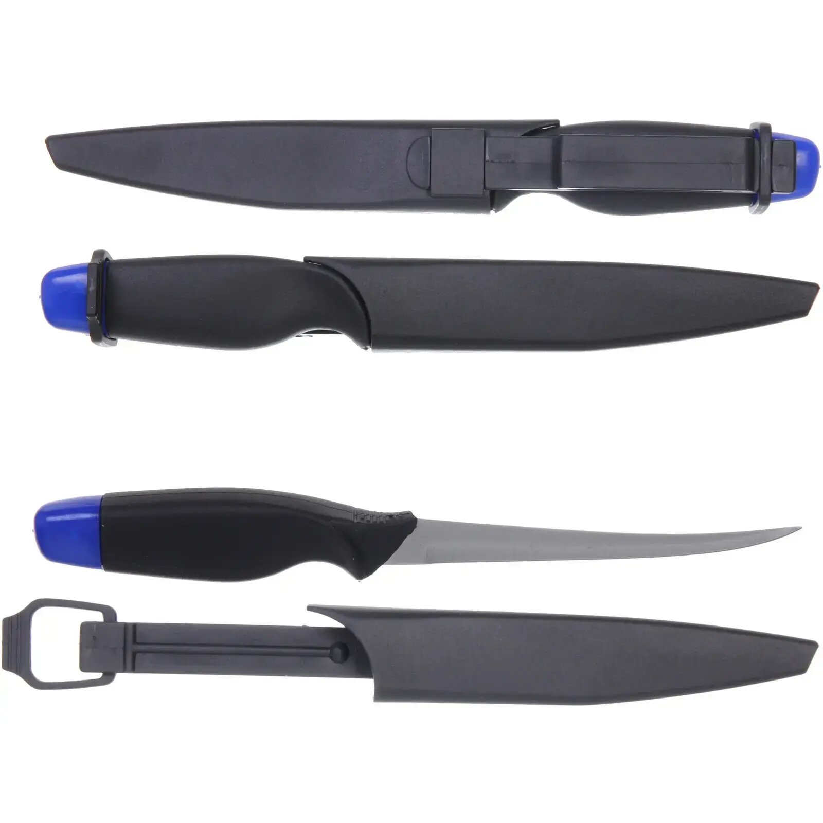 Нож универсальный в чехле, нетонущий F001, черный, эргономичный, для туризма