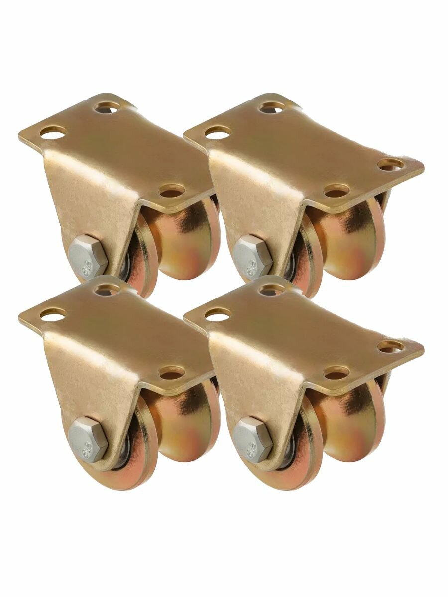 Ролики металлические с подшипником, 32x25 мм, U-паз - RAu 32x25, комплект - 4 шт