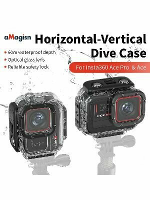 Horizontal-vertica Dive Case для Insta360 Ace Pro 2 Аквабокс