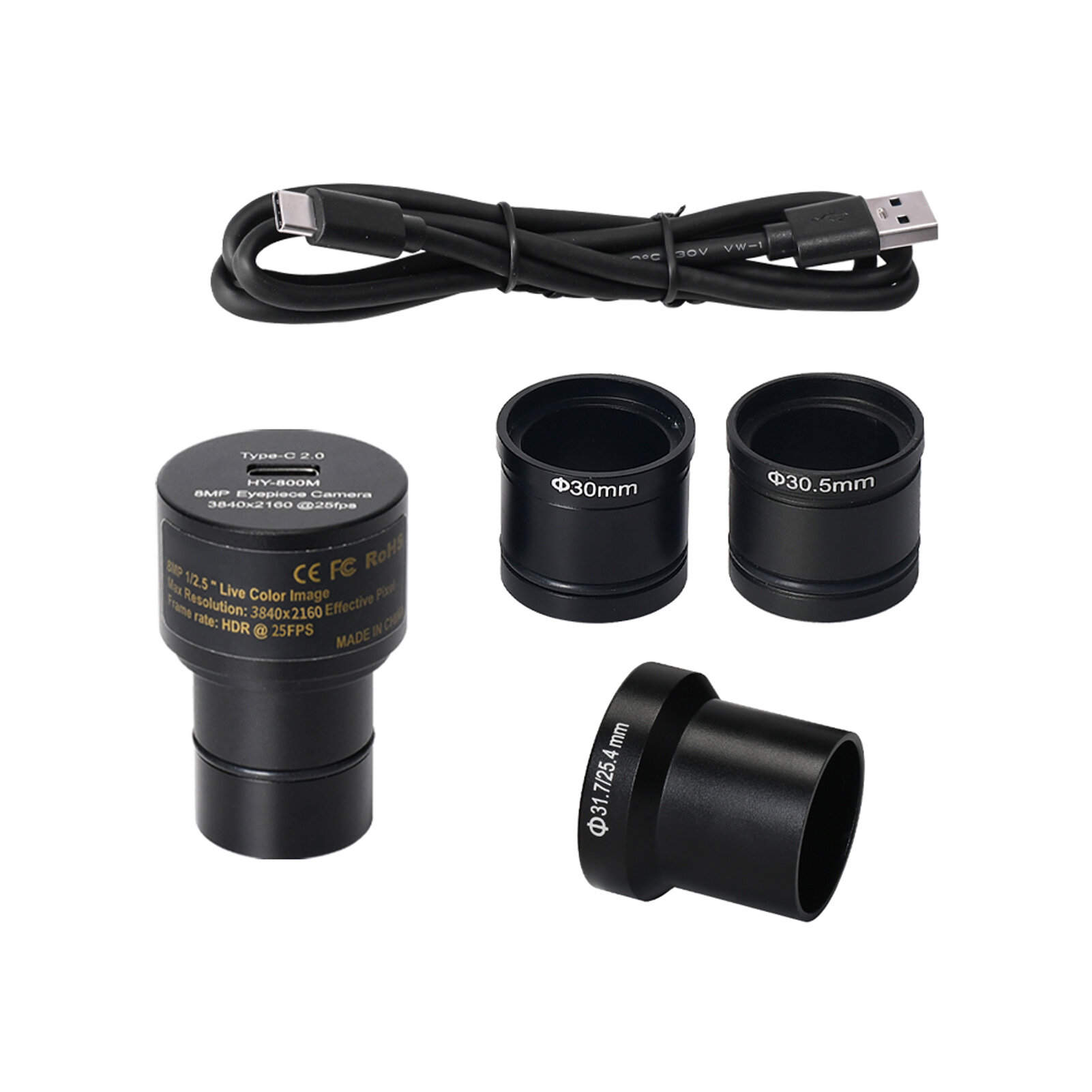 Камера микроскопа 4K IMX377, USB2.0, 8MP, цветная