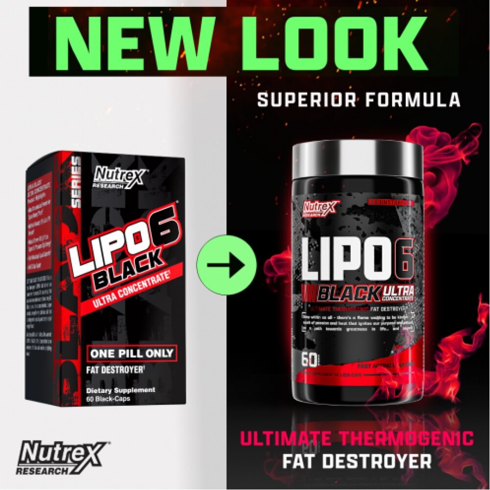 Nutrex Lipo Black - жиросжигающий комплекс, 60 капсул