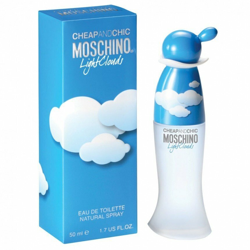 Туалетная вода Moschino Cheap and Chic Light Clouds 50 мл для женщин / Москино Чип энд Шик Лайт Клаудс / Лёгкие облака