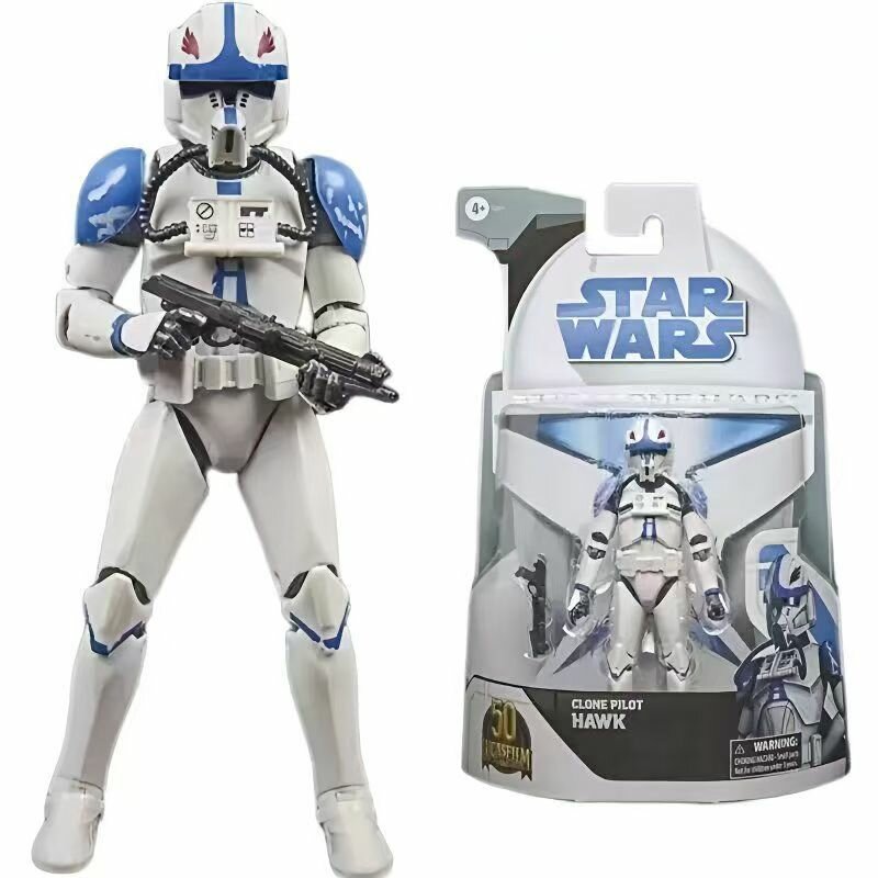 6-дюймовая фигурка Star Wars: Пилот-клон (501-й легион) – 50-летие, коллекционная модель с подвижными суставами