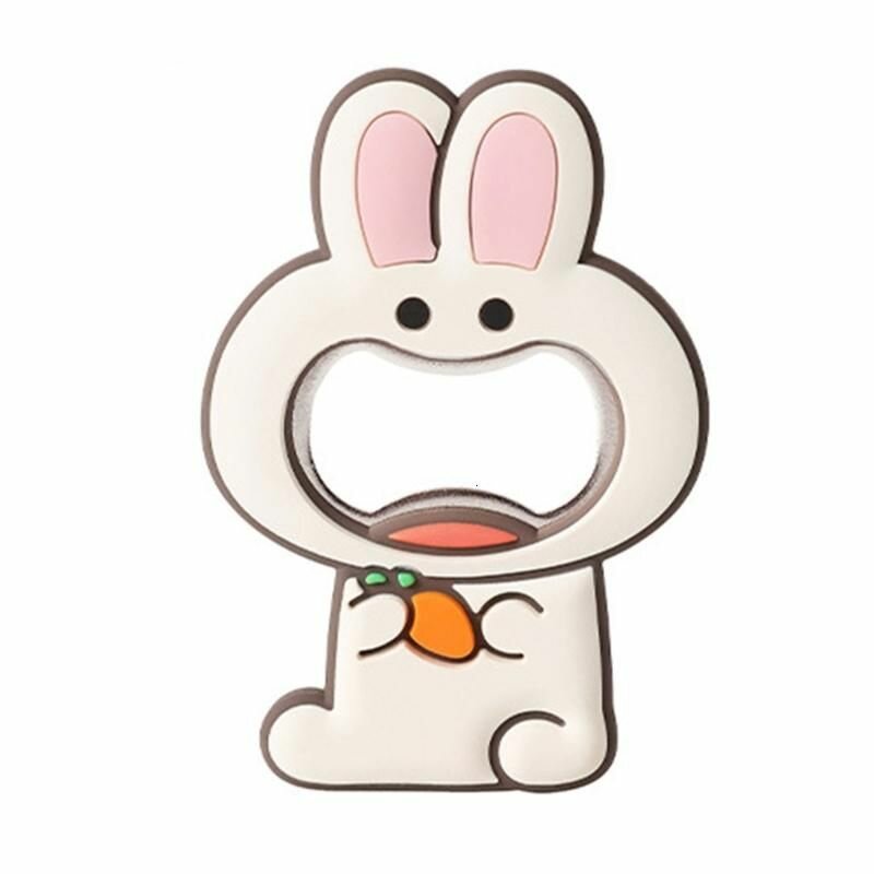 Магнитный открывашка для бутылок в форме животных, декор для холодильника, использование на кухне и в баре, - Кролик