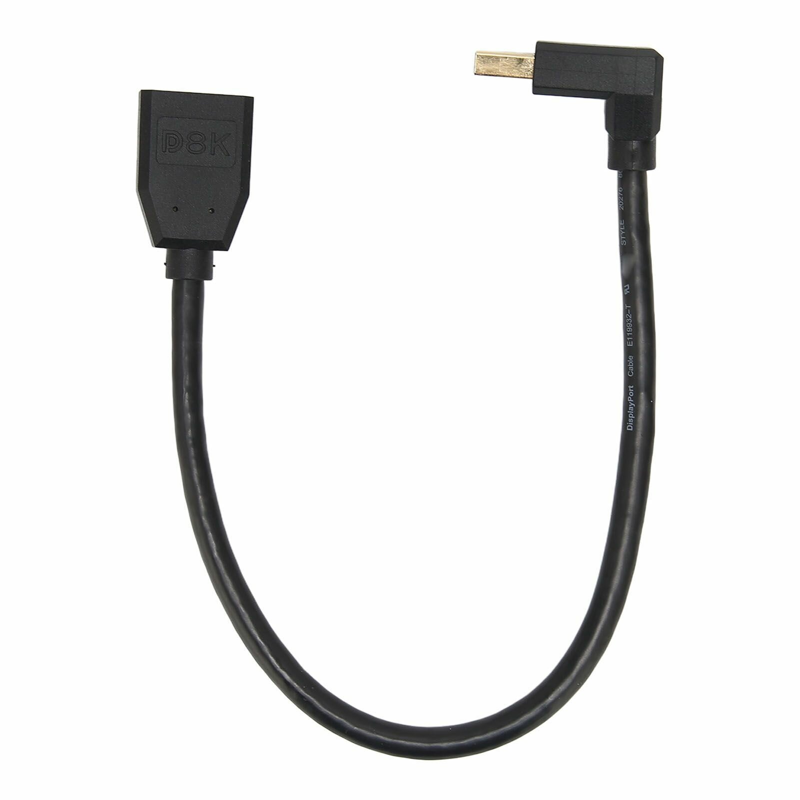 Угловой DisplayPort 1.4 кабель 8K 60Hz (0.3м)