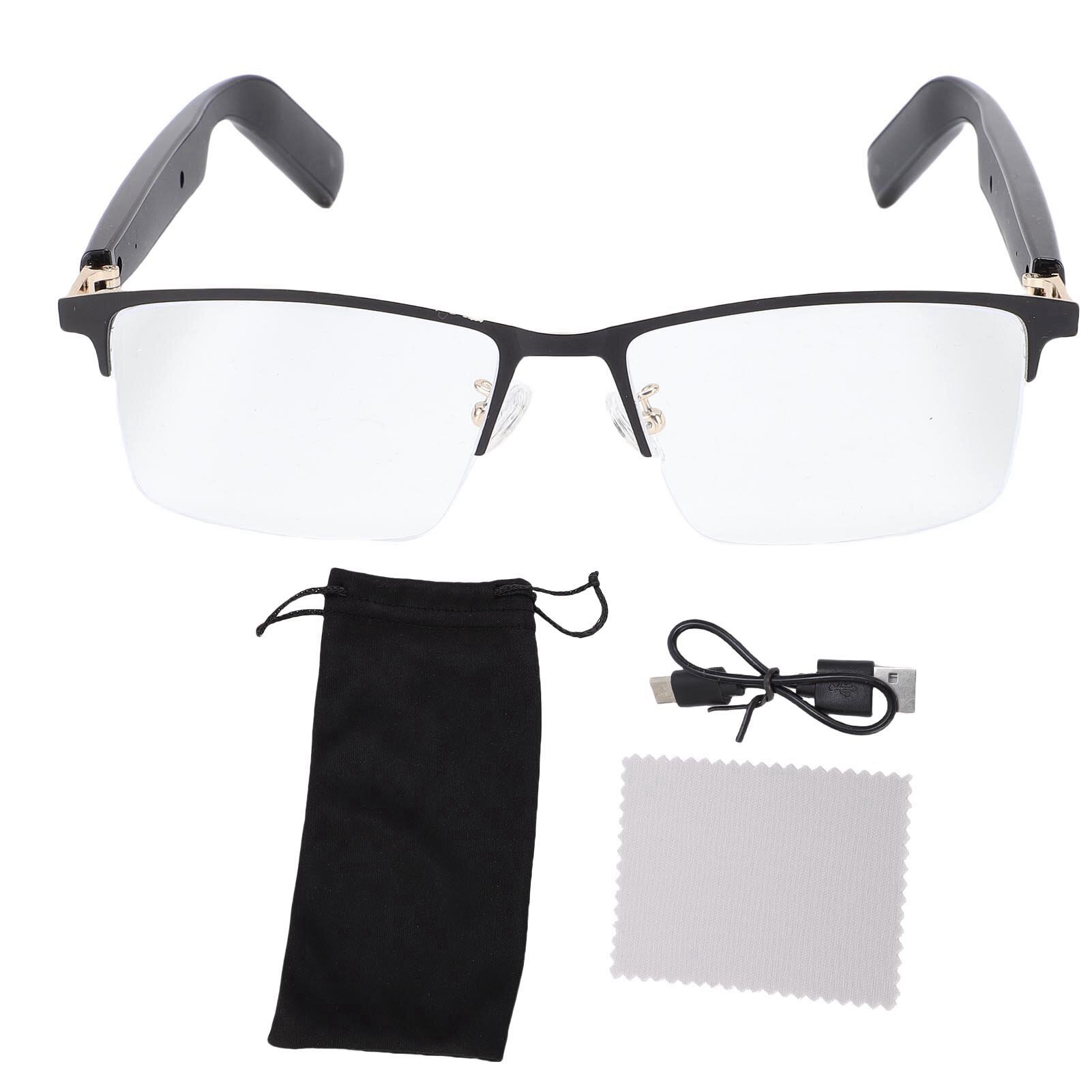 Smart Glasses Bluetooth 5.4 встроенный микрофон и динамик IP54 Доказательство синего света фильтрация голосовой управление Умные очки