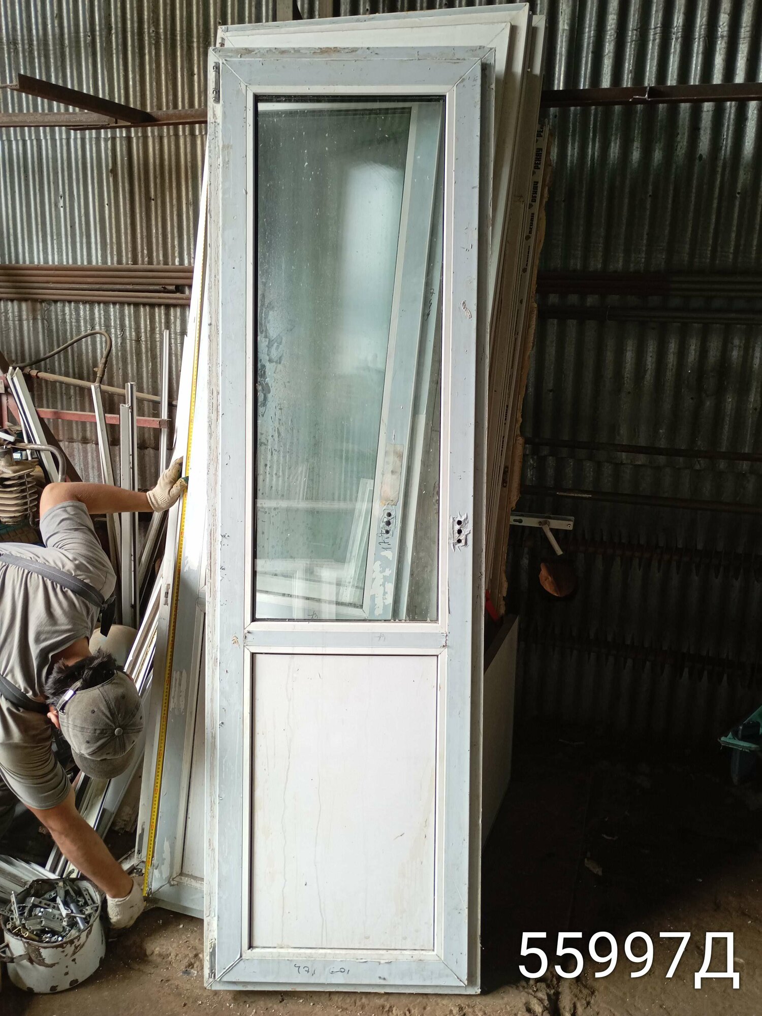 Двери Пластиковые Б/У 2210(в) х 660(ш) Балконные