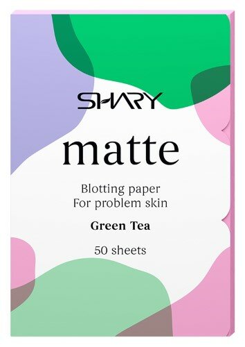 Shary салфетки для лица матирующие для проблемной кожи зеленый чай 50 шт.