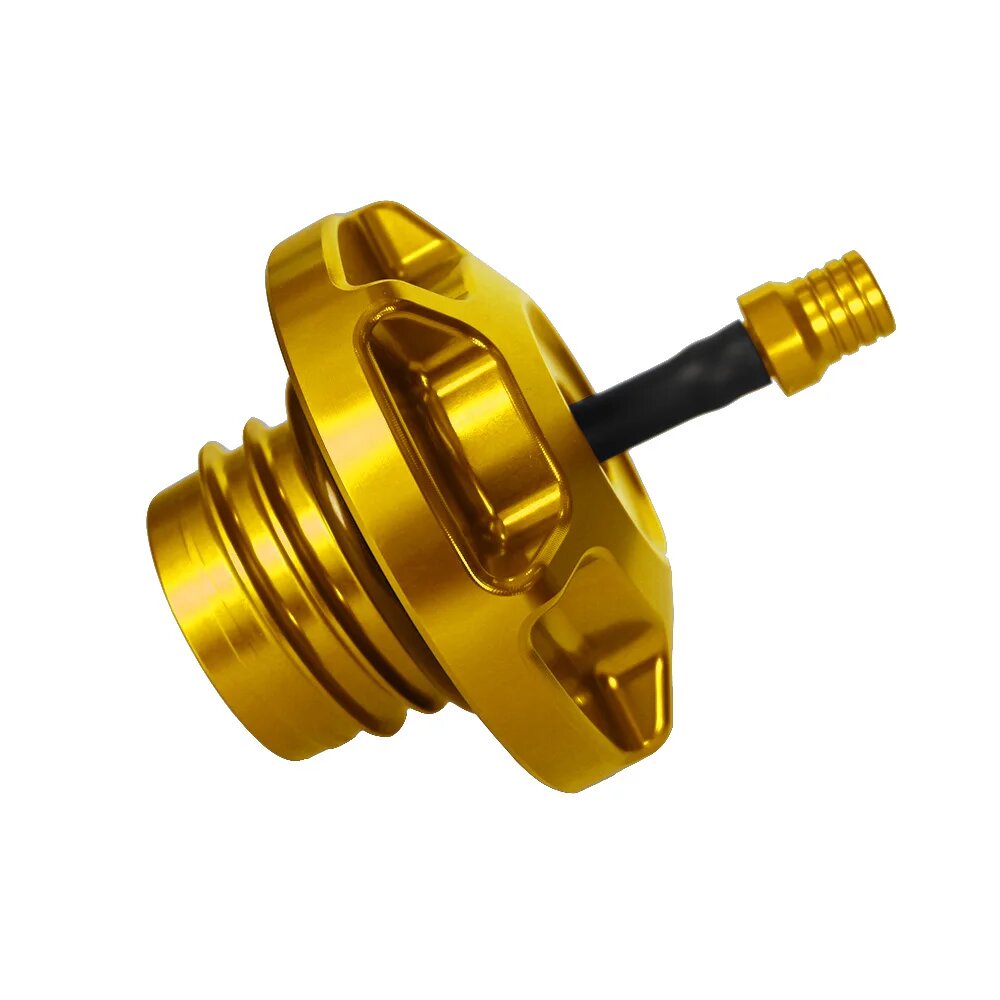 MX Club Style Вентилируемый алюминиевый газовый колпачок с ЧПУ, универсальный для Harley Davidson, все газовые баки с внутренней резьбой, кроме Touring 2023.5-2025 Gold