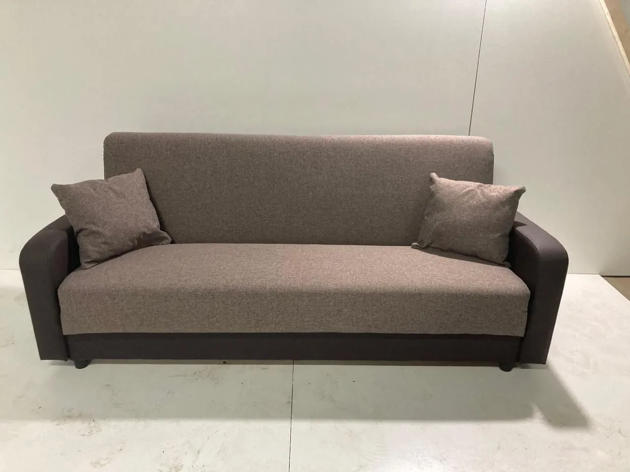 Диван-кровать Мелодия, книжка, с подлокотниками, прямой, на пружинном блоке, рогожка