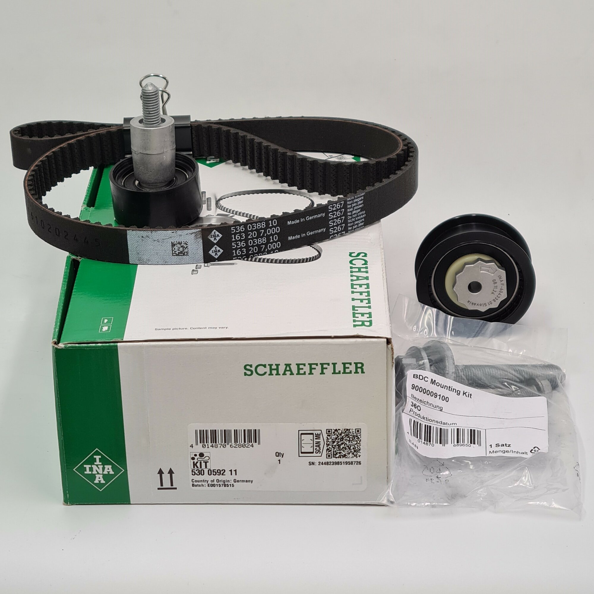 Комплект ГРМ INA 530059211 ( 530 0592 11 ) - ремень ГРМ и Ролики для AUDI, SEAT, SKODA, VOLKSWAGEN