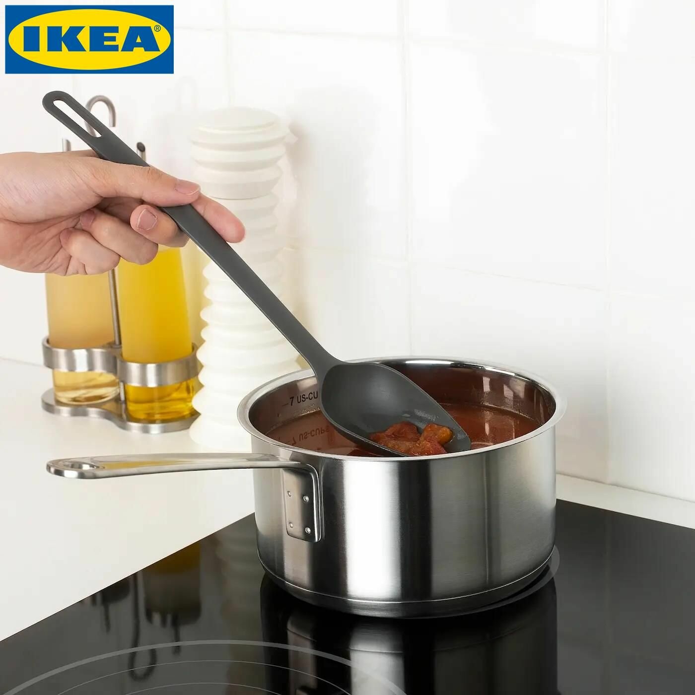 IKEA (икеа) Серый половник, 33 см