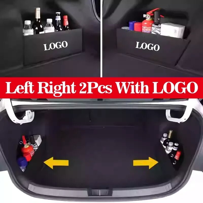 Автодомая перегородка для хранения багажника автомобиля для Haval Jolion 2021 ~ 2024 2025 утолщенная боковая перегородка багажника, многофункциональный ящик для хранения, Left Right 2pcs