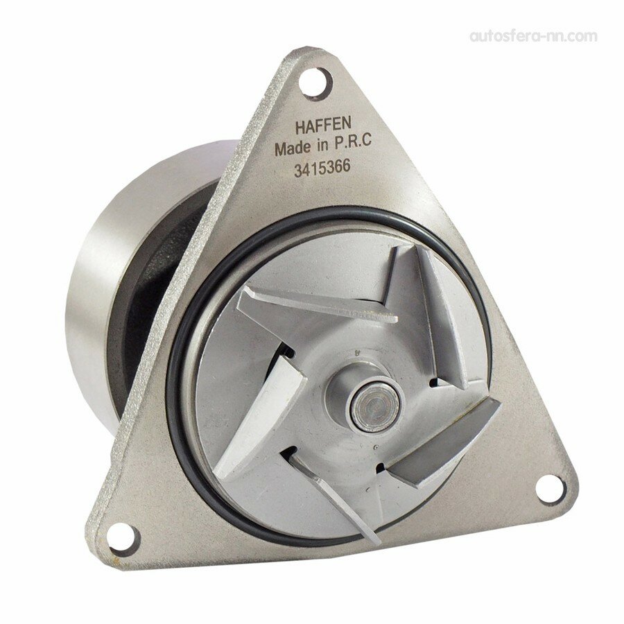 HAFFEN 0256 Насос водяной КАМАЗ Камминз ISLe, 6CT (крыльчатка 97 мм) (3415366) (Haffen)