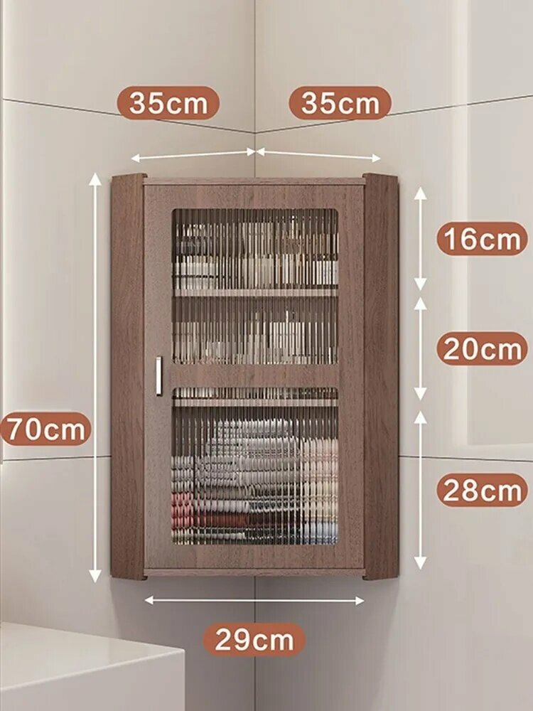 Шкаф навесной для ванной, 30х27х70 см