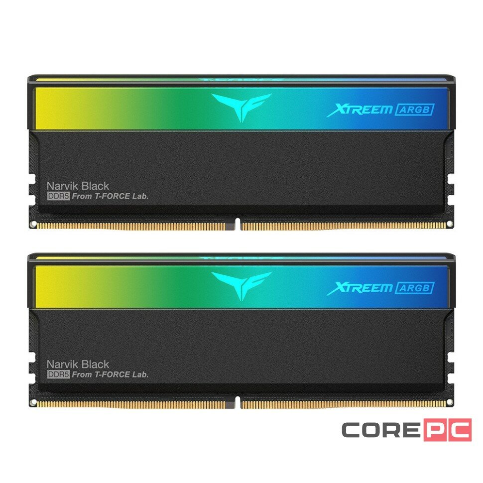 Оперативная память 32 Gb 6400 MHz Team Group T-FORCE Xtreem ARGB Narvik Black (FF9D532G6400HC32ADC01)