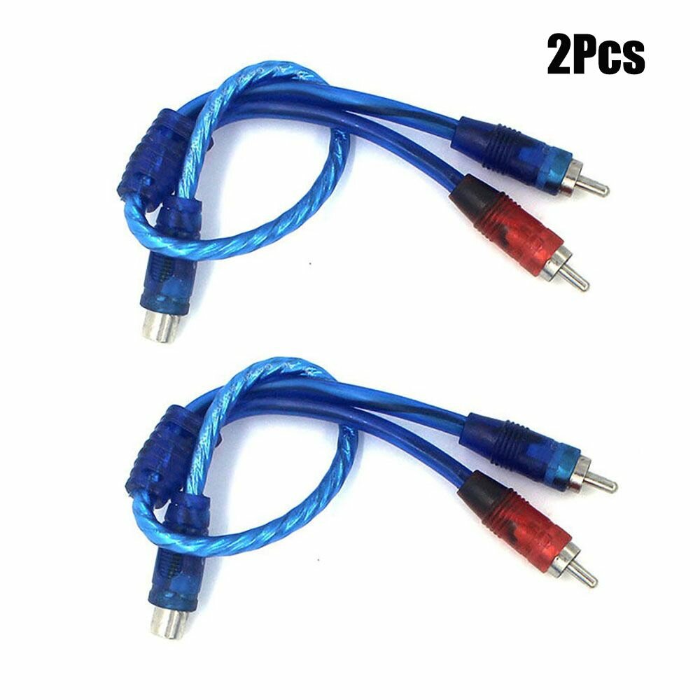 2 разъема rca y-образный разветвитель аудиошнура адаптер 1 женский к 2 мужским разъемам