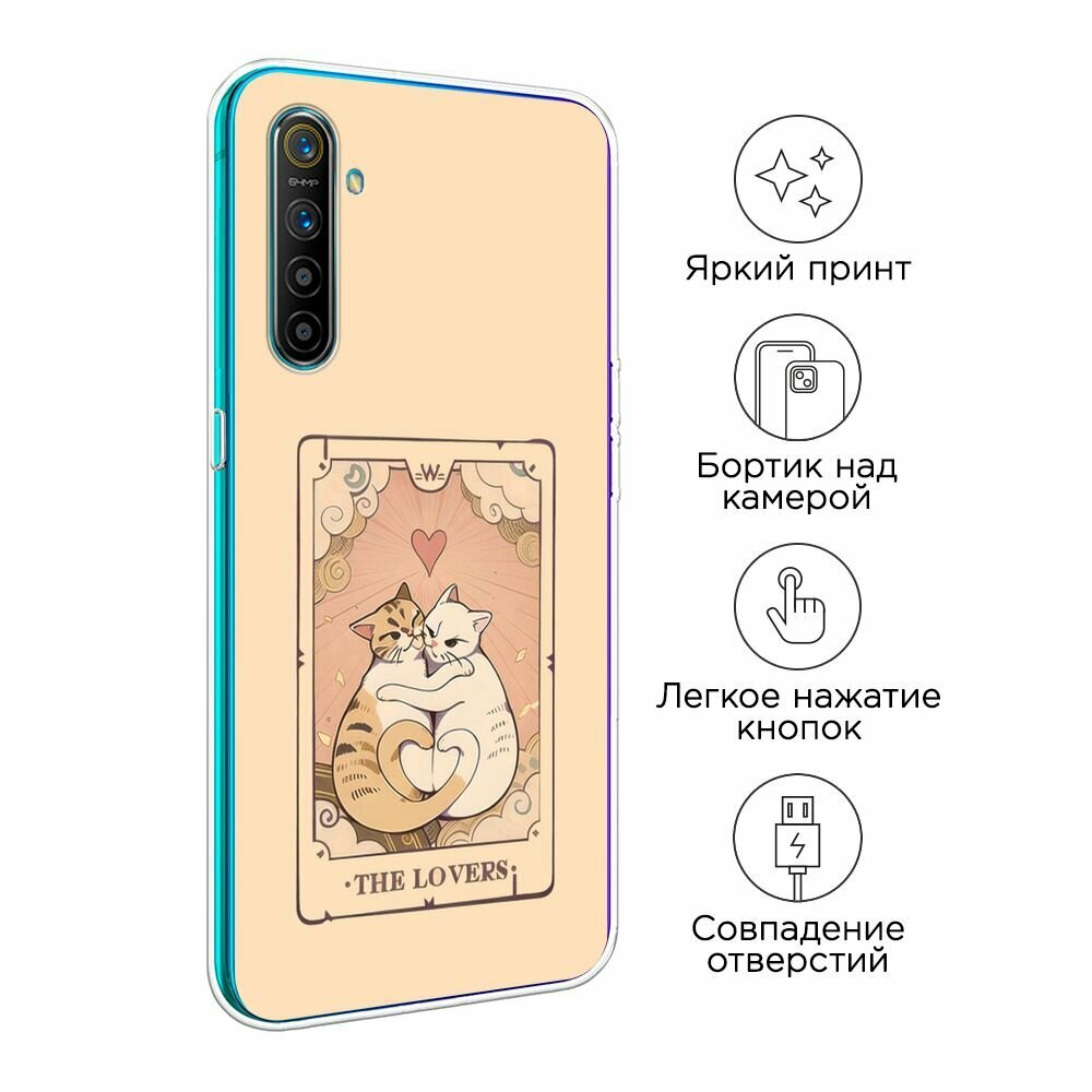 Чехол на Realme XT / Реалми XT с принтом "The lovers cats 1 - 14 февраля" — фото 1